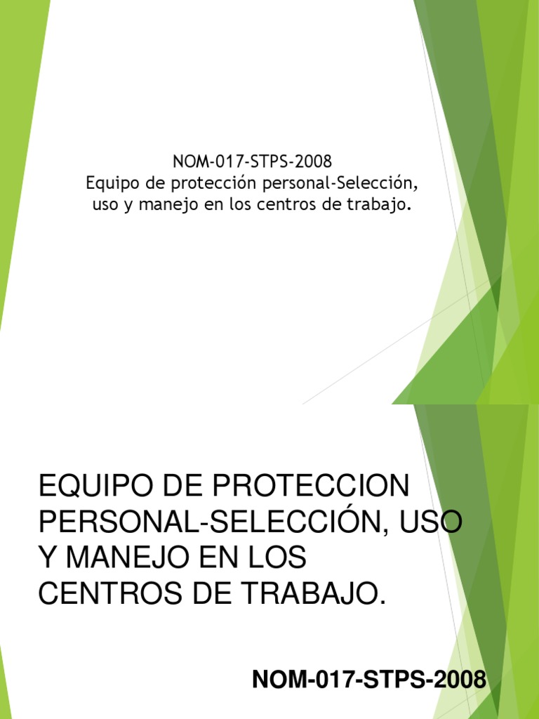 Presentación NOM-017-STPS | PDF