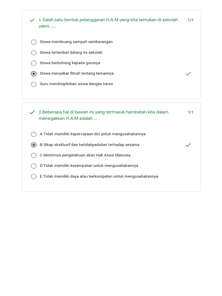 Latihan Dan Perbaikan Nilai | PDF