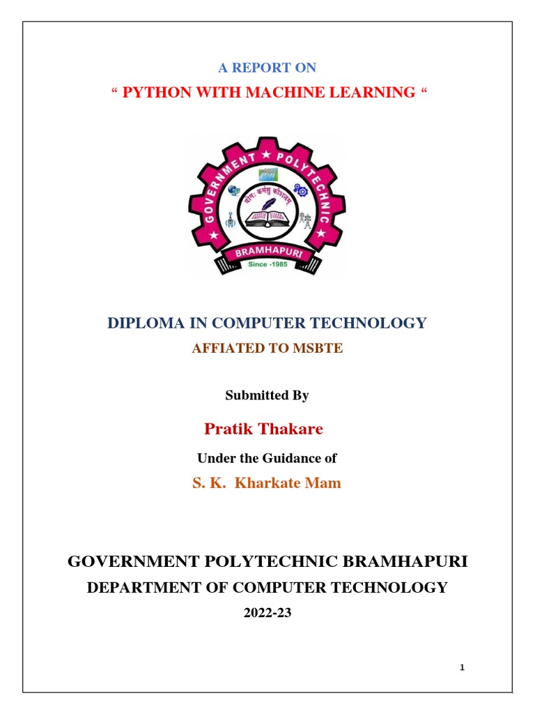 Industrial Training report pratik | PDF