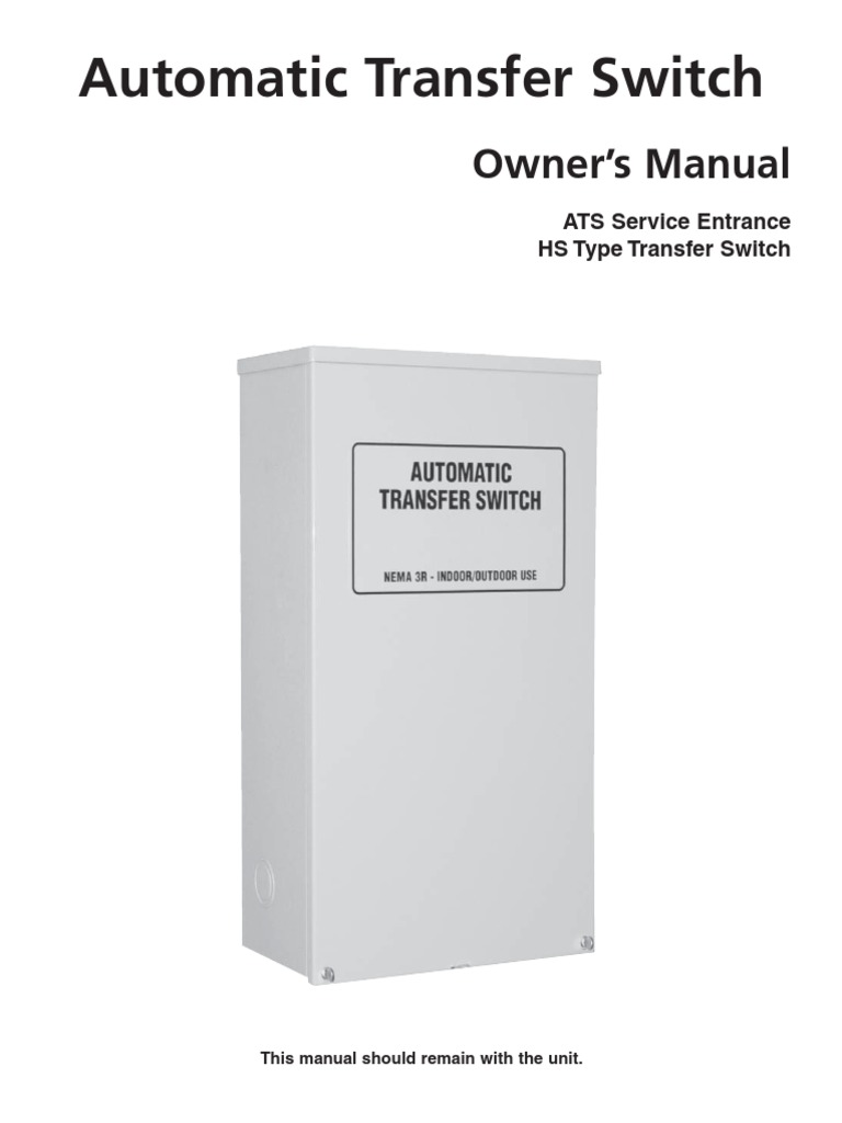 Automatic Transfer Switch | PDF