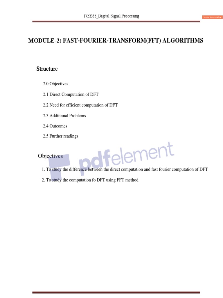 18ee63 DSP Module-2 | PDF