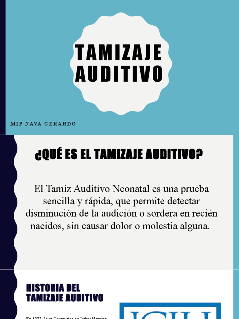 Tamizaje Auditivo | PDF | Infantes | Ciencias de la Salud