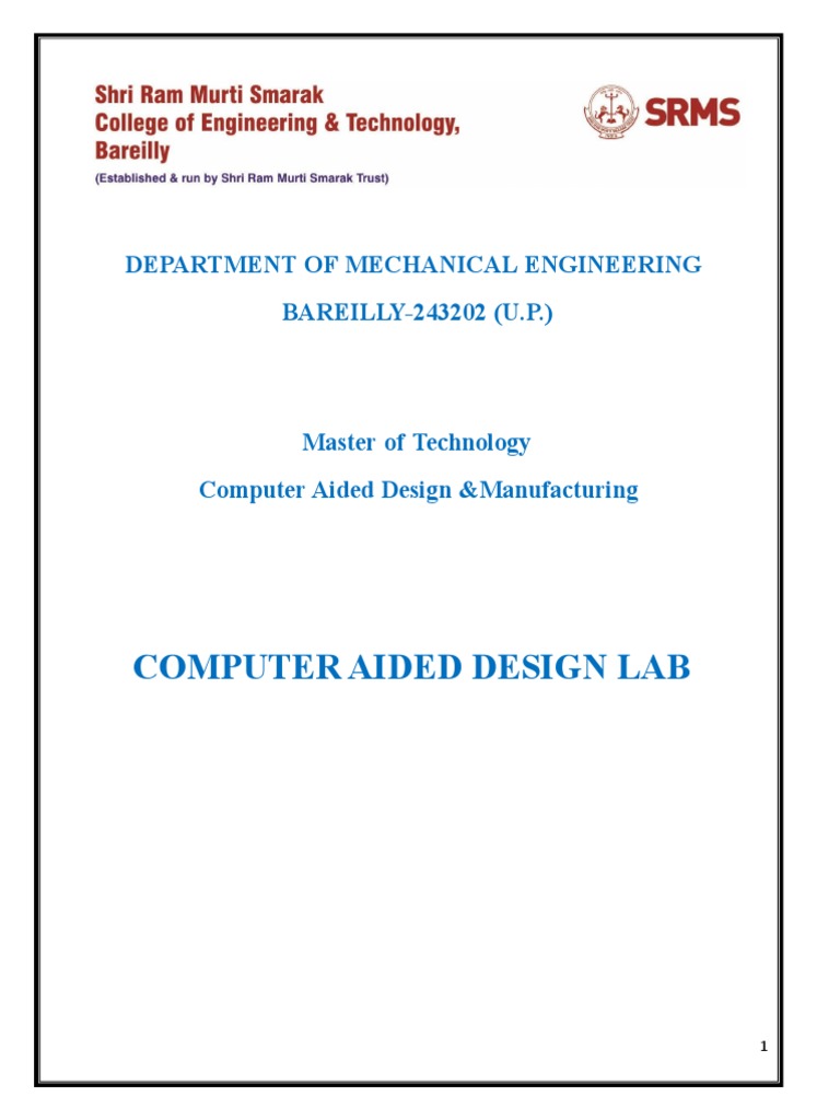 Solid Works Cad Lab 1 | PDF