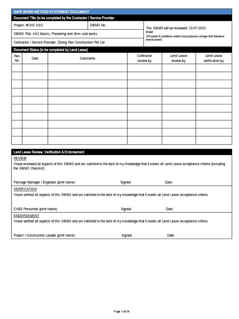 AAC Blocks, Plastering and Skim Coat Works | PDF