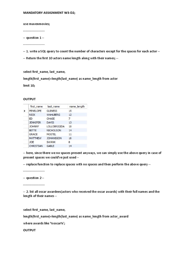 SQL Queries | PDF SQL Queries | PDF