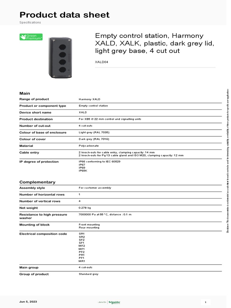 Harmony XALD_ XALK_XALD04 | PDF