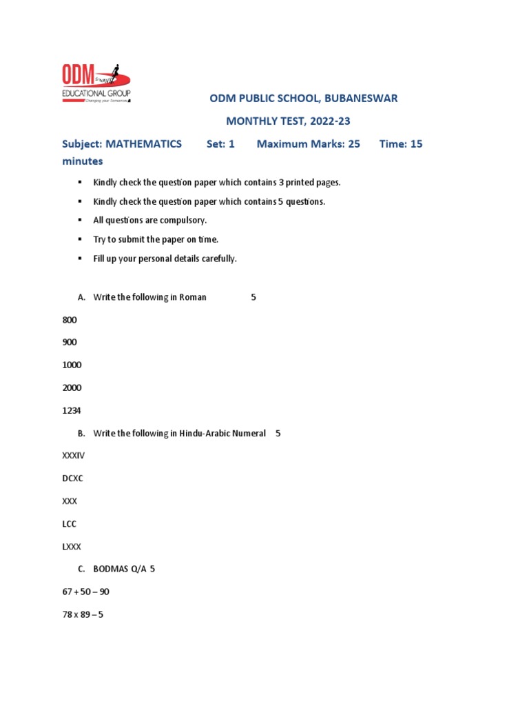 Mathematics Questions | PDF