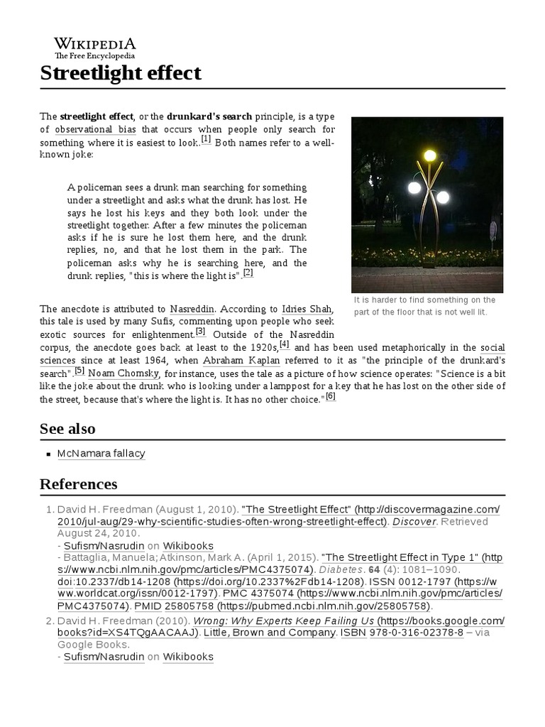 Streetlight Effect | PDF | Science Streetlight Effect | PDF | Science