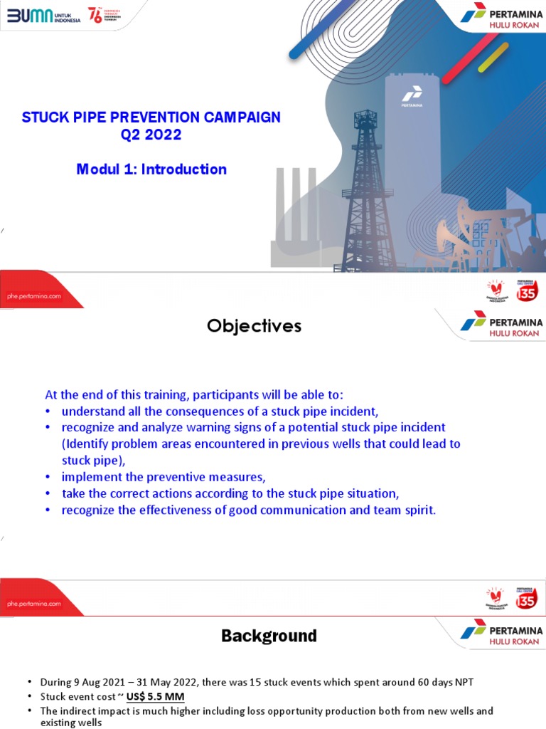 Stuck Pipe Prevention 2022 - Module 1 | PDF
