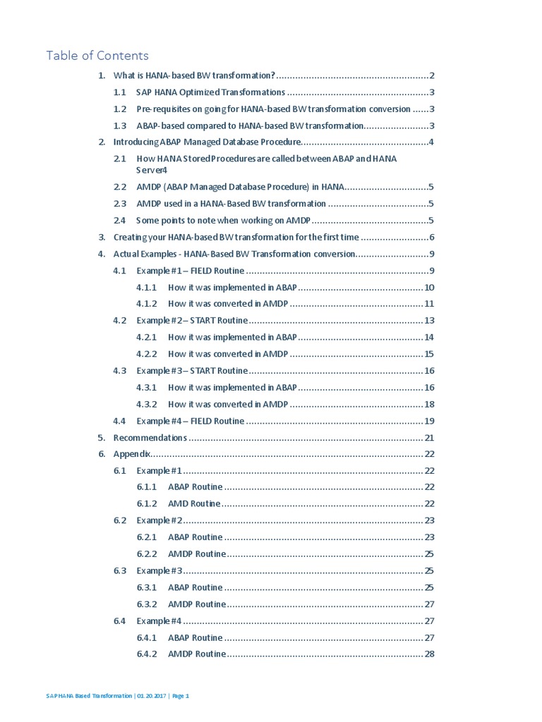HANA-Based SAP BW Transformation | PDF | Parameter (Computer ...