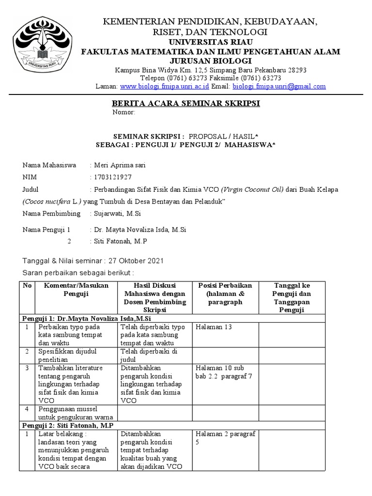 BAP Seminar Proposal - Meri Aprima | PDF