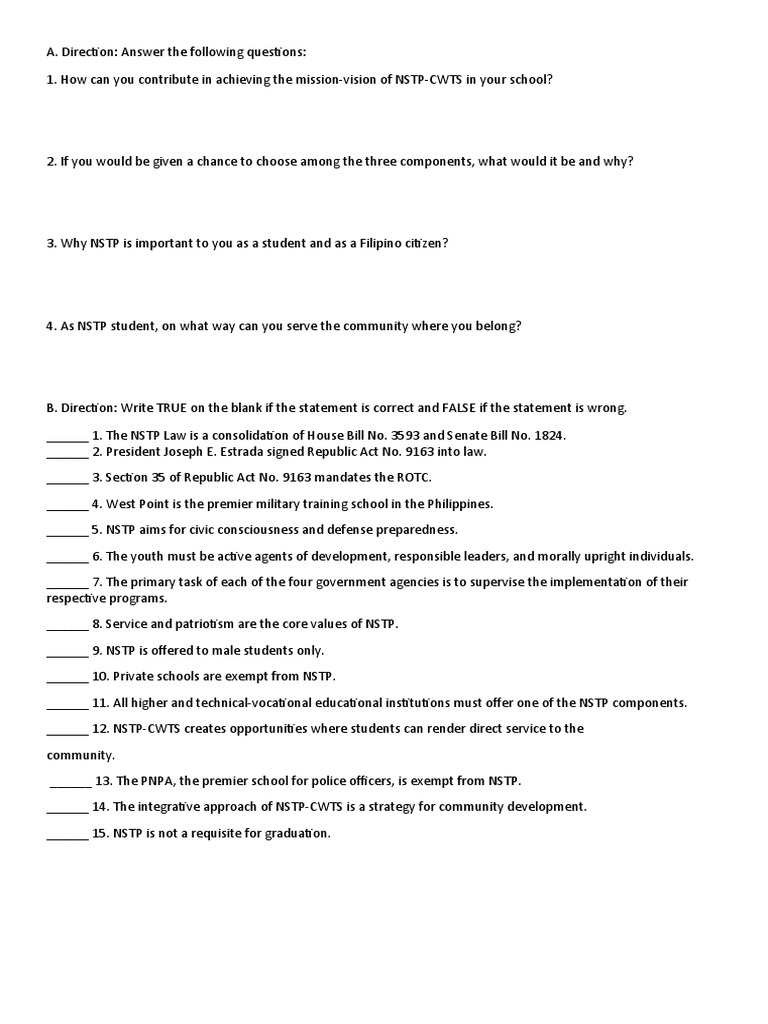 Module 1 Activity NSTP | PDF | Politics | Social Science