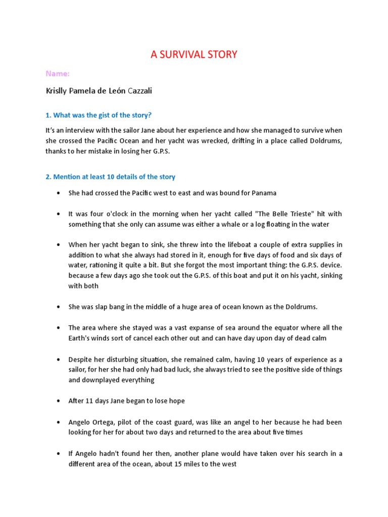 A Survival Story | PDF | Poetry