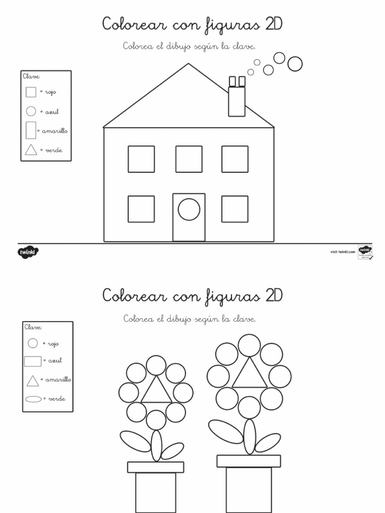 ES T N 4957 Figuras 2D Colorear Con Numeros | PDF