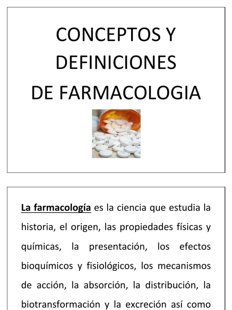 Conceptos Farmacologia | PDF