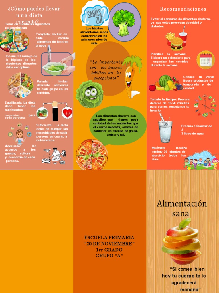 Triptico de Alimentacion Saludable 11 | PDF | Dieta | Alimentos Triptico de Alimentacion Saludable 11 | PDF | Dieta | Alimentos