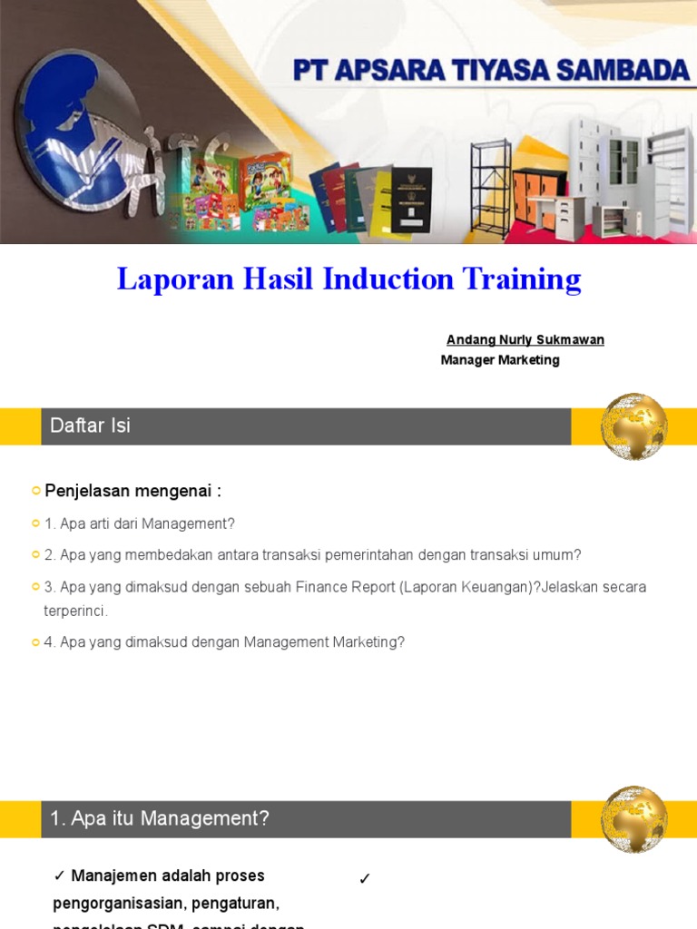 Laporan Hasil Induction PT. ATS | PDF | Market (Economics) | Human Communication