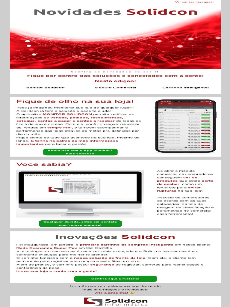 Confira As Novidades Solidcon! | PDF | Aplicativo para celular ...
