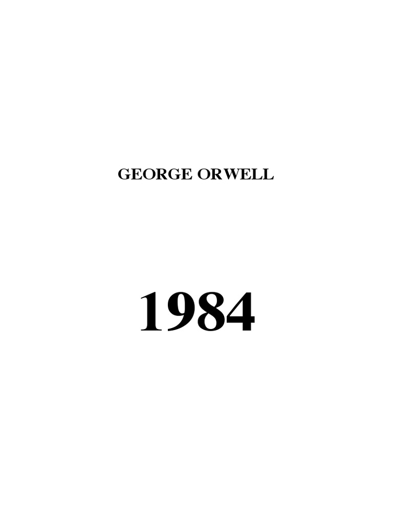 George Orwell 1984 | PDF