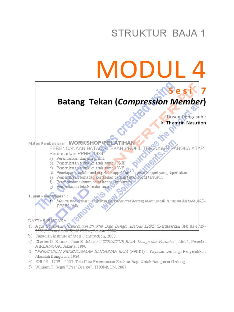 Modul 4 Sesi 7 Batang Tekan | PDF | Metode & Bahan Ajar | Teknologi ...