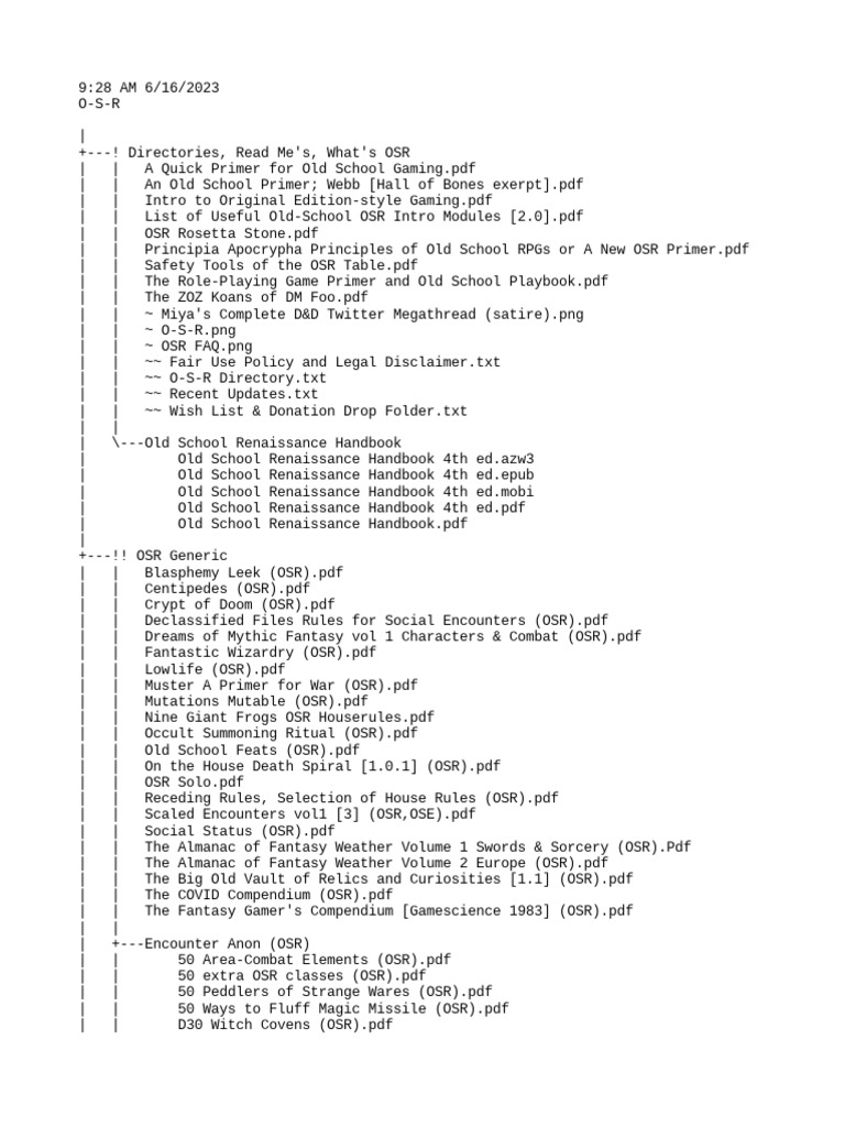 O-S-R Directory | PDF