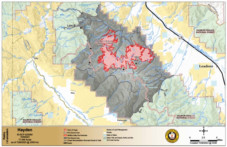 Hayden Fire Map 07292023 | PDF | Wildfire | Fires