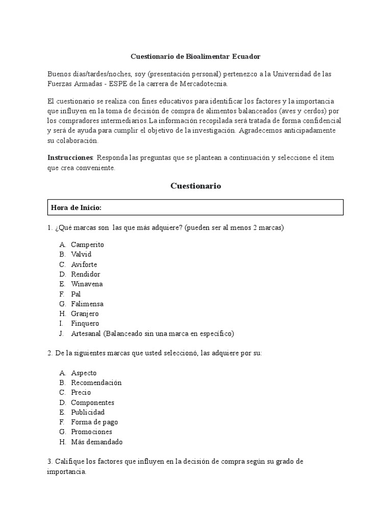 Preguntas Cuestionario | PDF