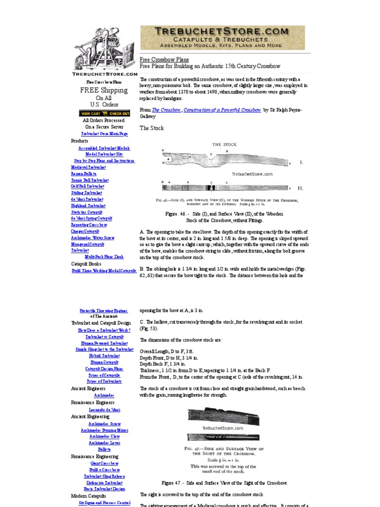 Free Crossbow Plans | PDF | Bow And Arrow | Screw