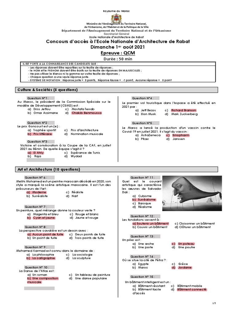 Epreuves Concours ENA 2022 1 | PDF