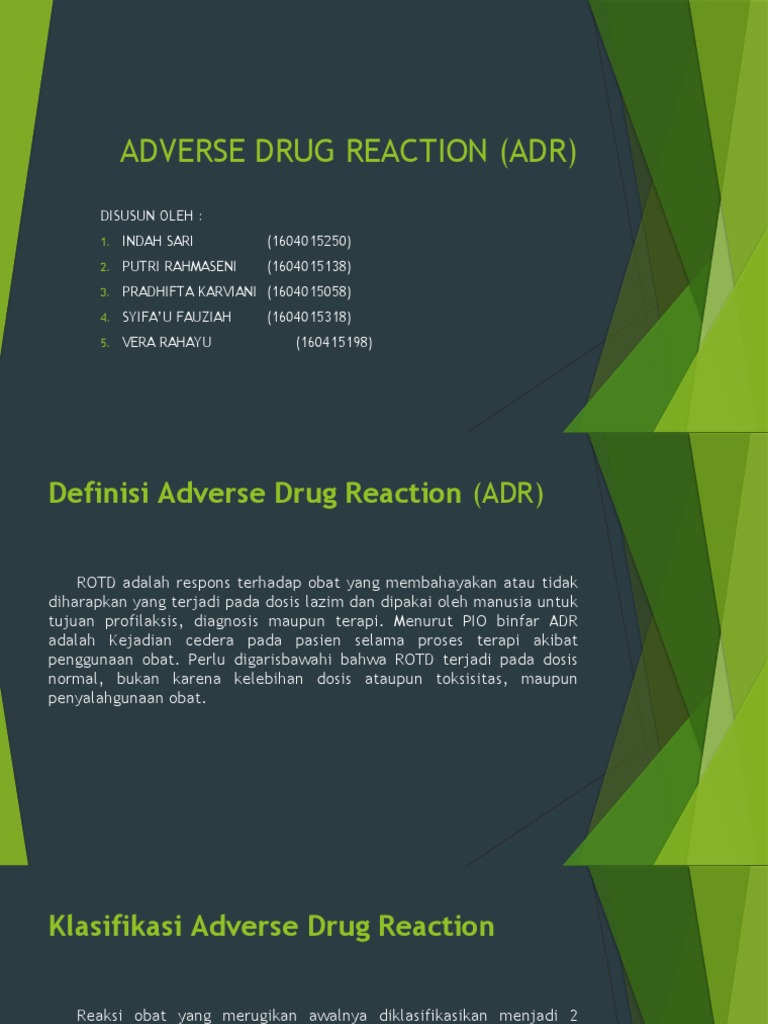 Adverse Drug Reaction (Adr) | PDF