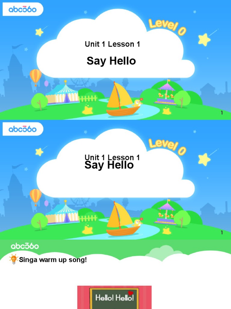 Unit 1 Lesson 1 Say Hello 1 1 | PDF