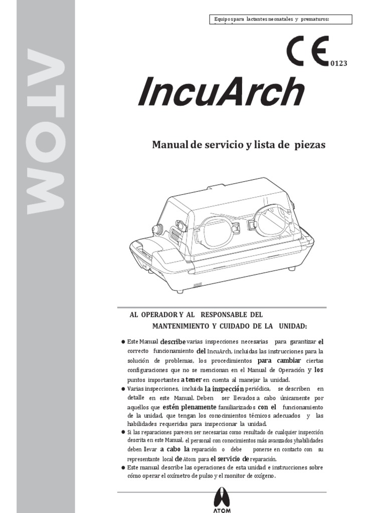 IncuArch Service Manual C74SC002 ESPAÑOL | PDF
