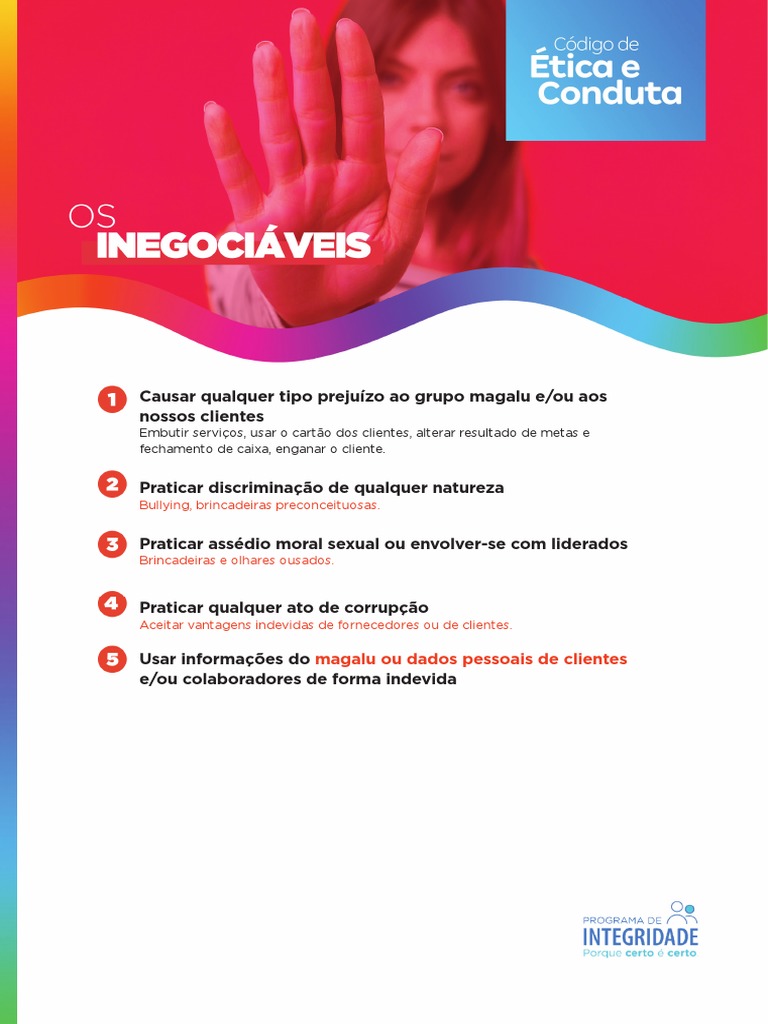 Código de Ética e Conduta Magalu | PDF | Liderança | Gestão de recursos ...
