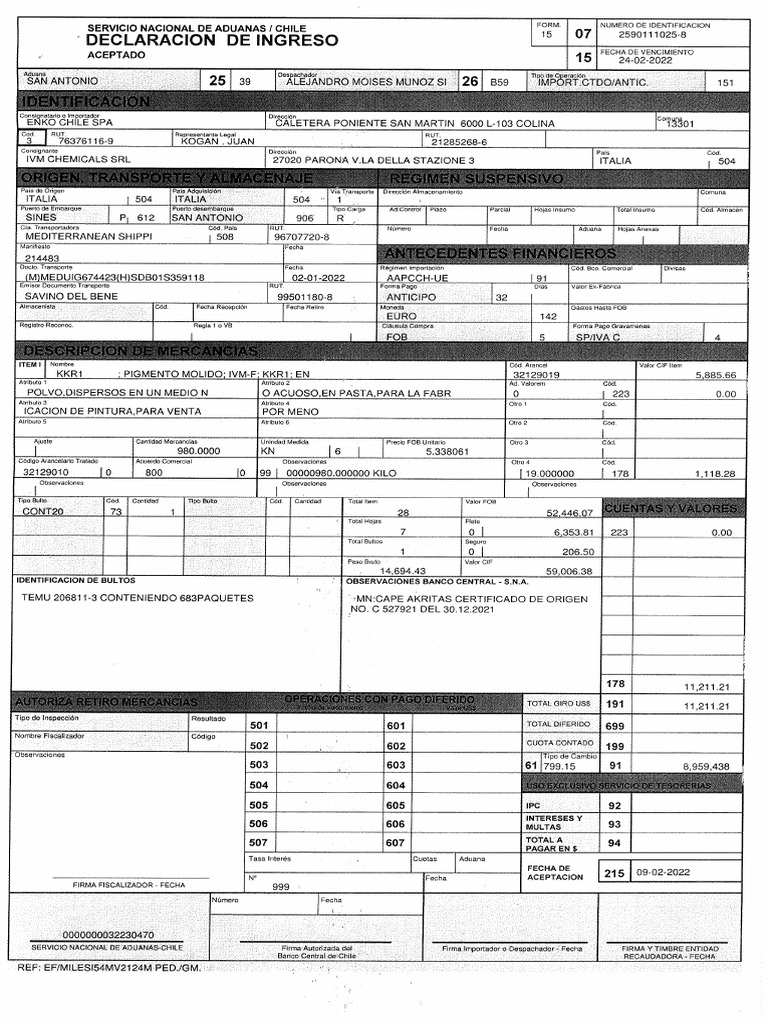 Documentos de Importacion | PDF