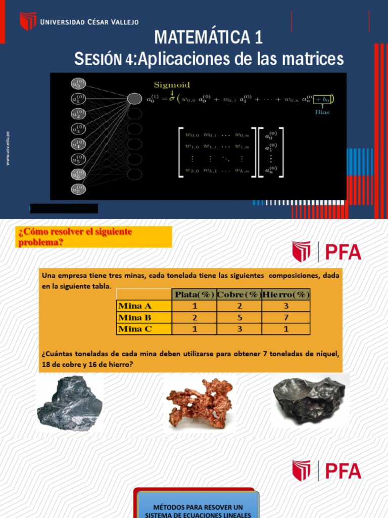 Sesión 4. Aplicaciones de Las Matrices | PDF