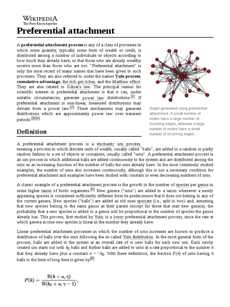Preferential Attachment | PDF Preferential Attachment | PDF