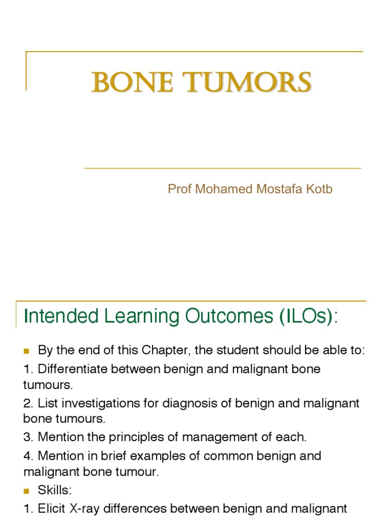 Understanding Bone Tumors: Types & Management | PDF | Wellness