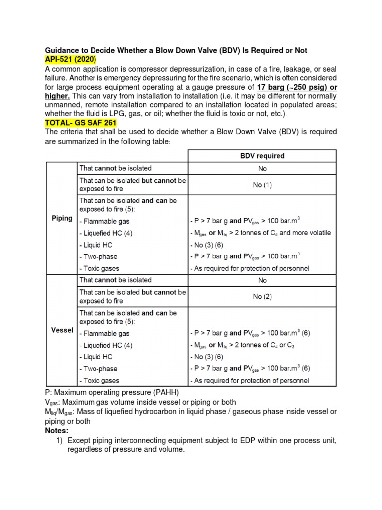 Depressuring Criteria | PDF | Pressure | Valve
