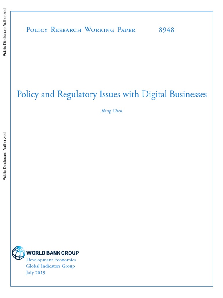 Chen - Policy and Regulatory Issues With Digital Businesses | PDF