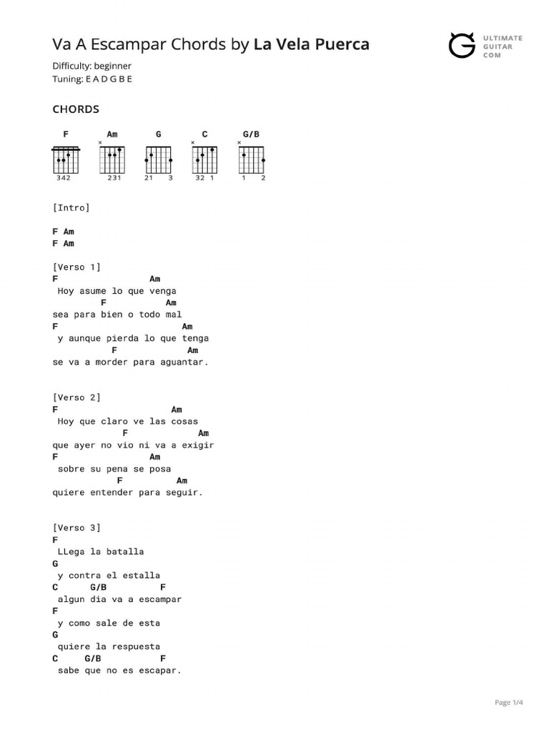 Va A Escampar Chords | PDF