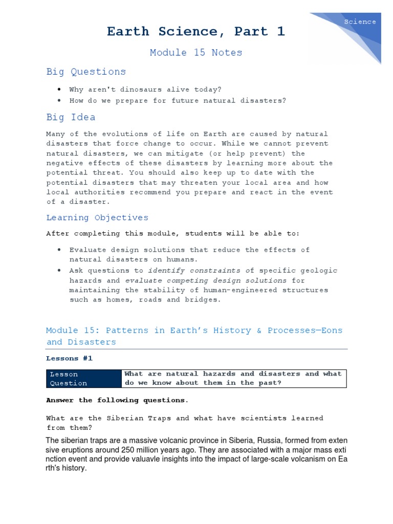 EARTH-041 Module 15 Fillable | PDF