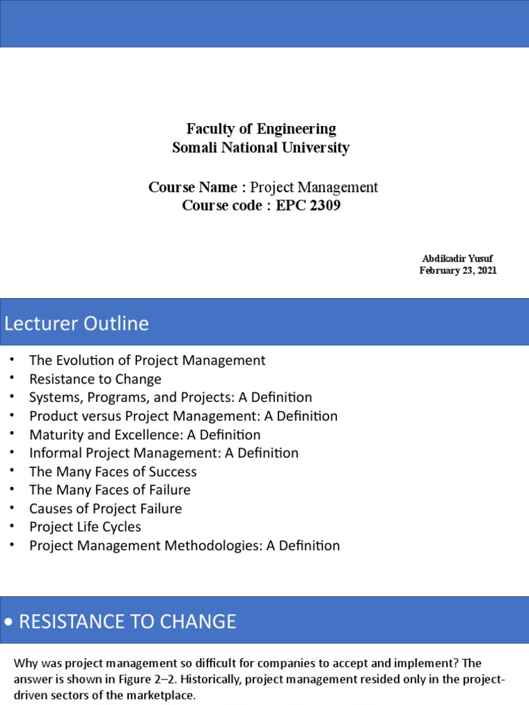 Lecturer 2 PM | PDF | Project Management | Life Cycle Assessment