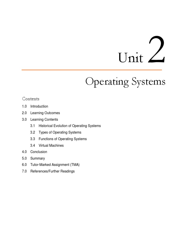CPT111Mod 2 Unit 2 Introduction To Operation Systems | PDF | Operating System | Programming