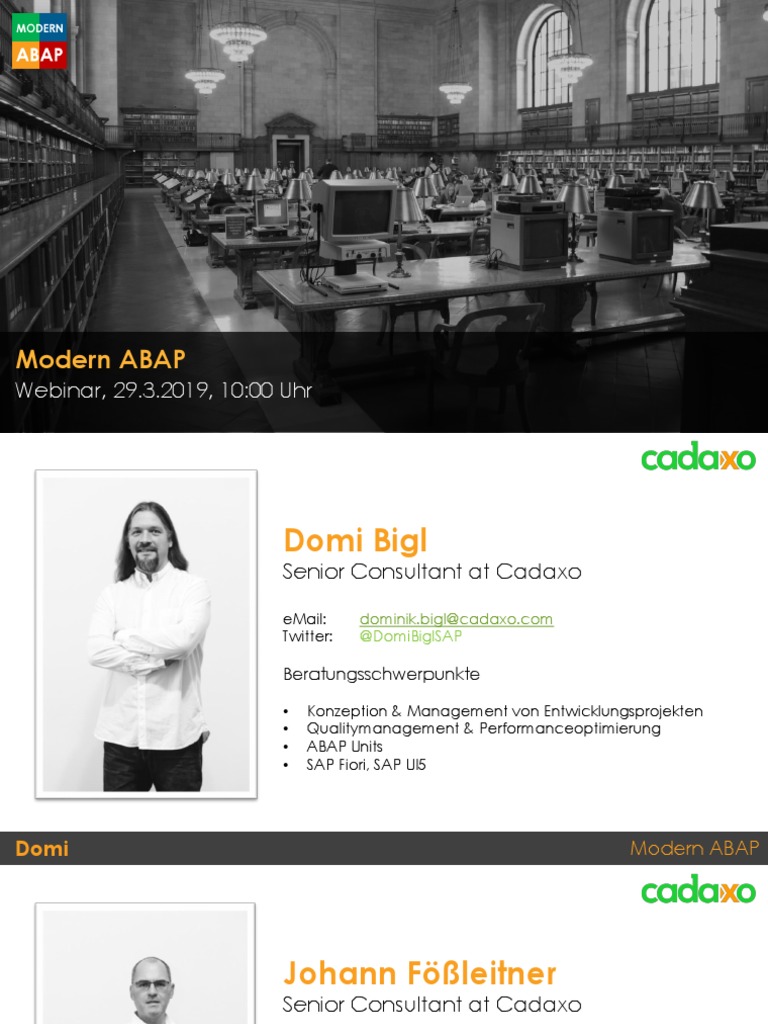 Webinar Modern ABAP | PDF