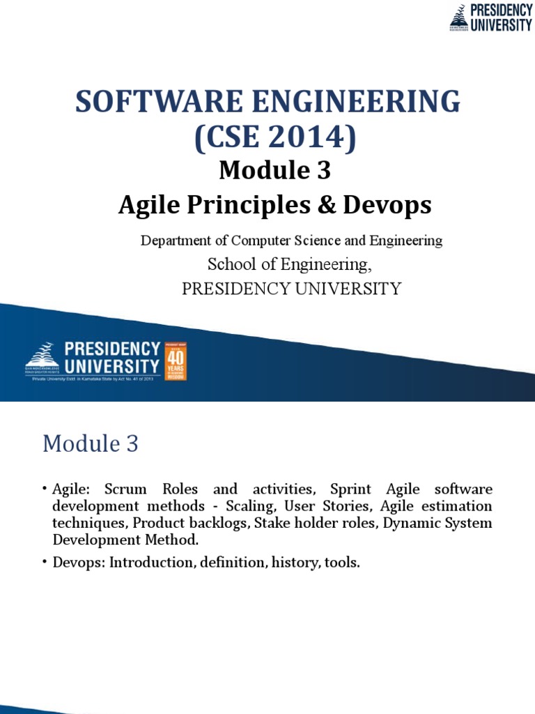 MODULE 3 Agile Priciples | PDF | Scrum (Software Development) | Agile Software Development