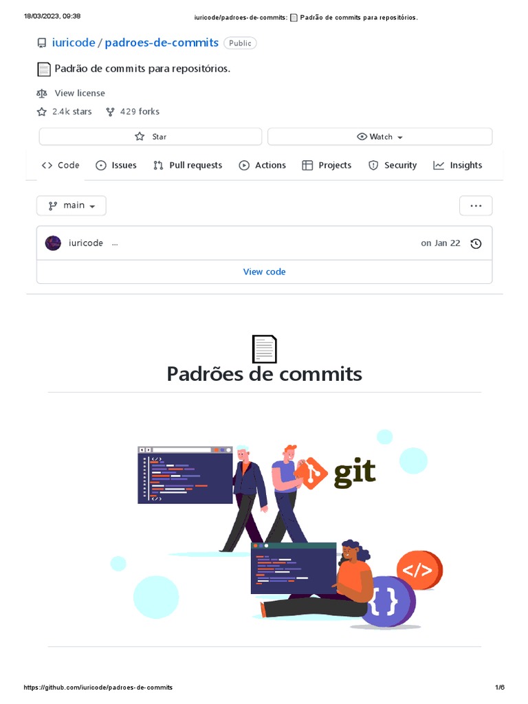 Padrão de Commits para Repositórios | PDF | Desenvolvimento de software ...