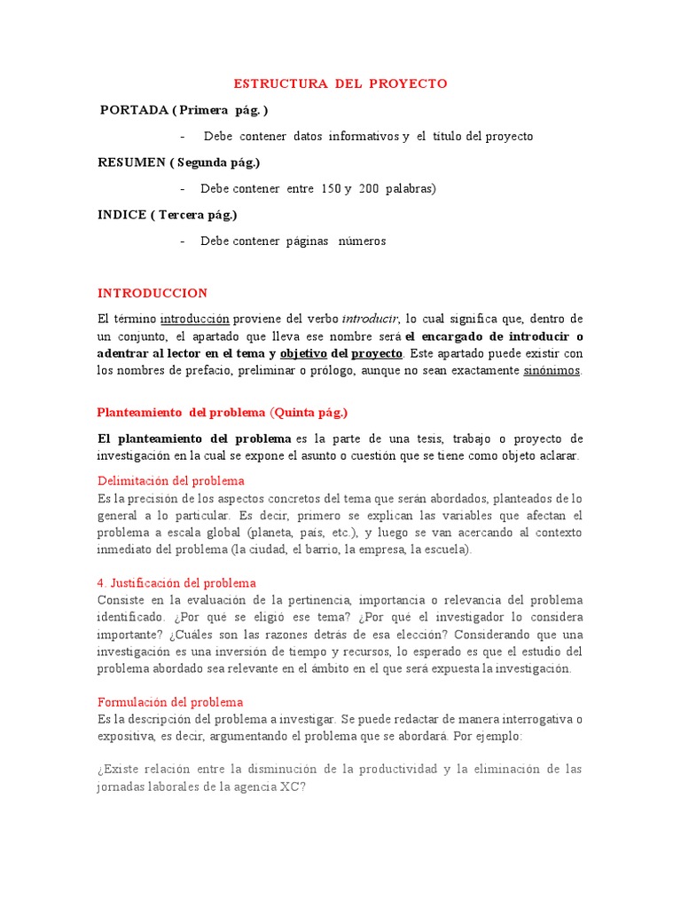 Estructura Del Proyecto | PDF