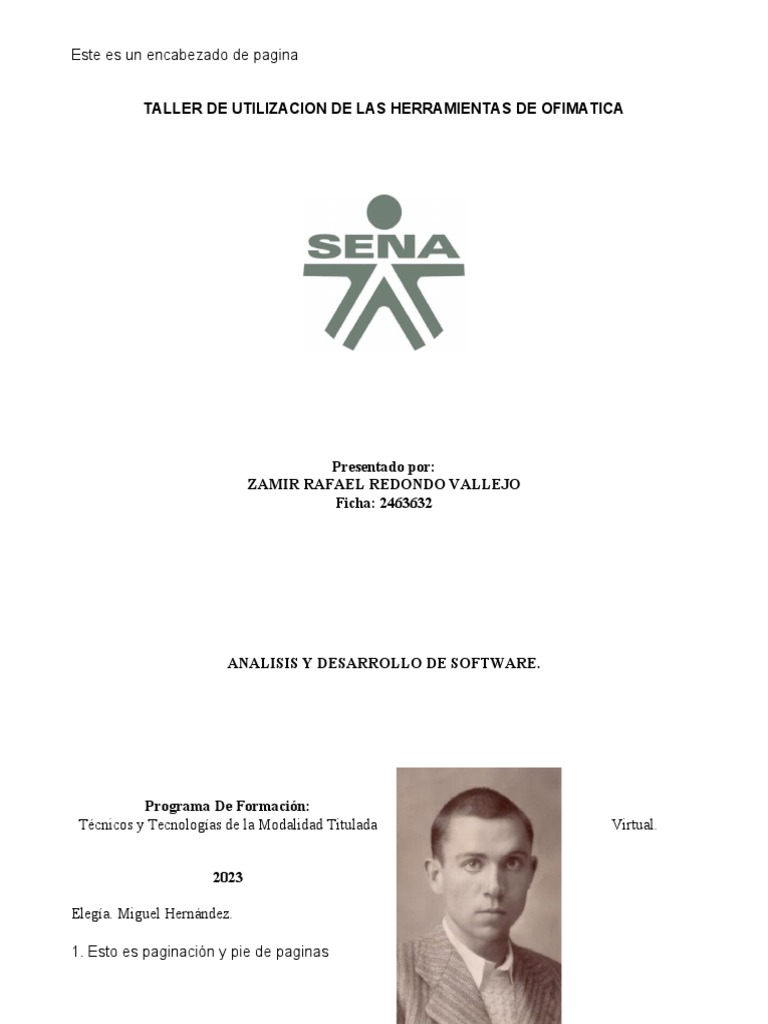 GA1-220501046-AA2-EV01-Taller. Utilización de Las Herramientas de Ofimática. Realizar Un Taller ...