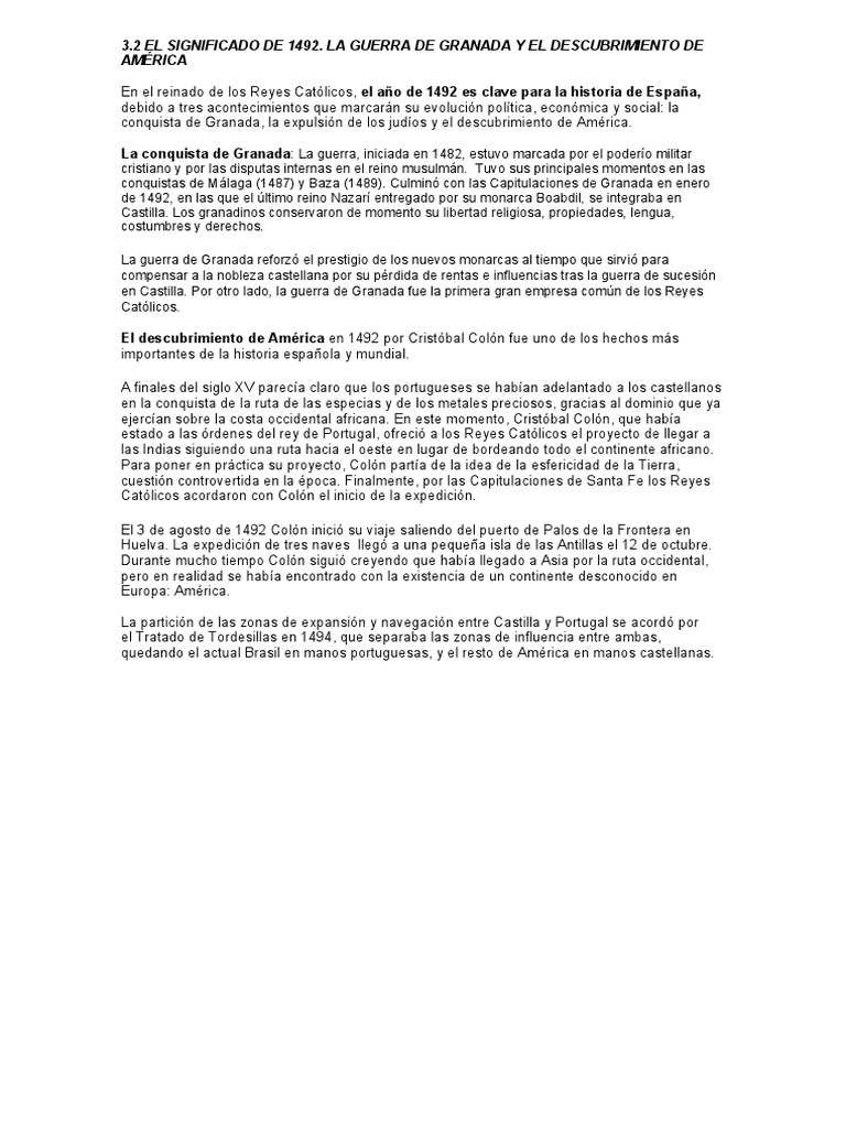 3.2 El Significado de 1492 | PDF | Cristobal colon | Américas