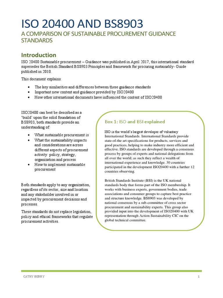 PDF_ISO_20400_and_BS8903_comparison_overview (1) | PDF
